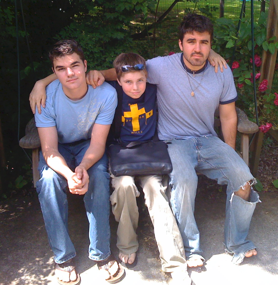 Our 3 sons – Just an Old man out standing in his field